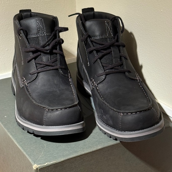 Timberland | Shoes | Mens Timberland Grantly Moc Toe Chukka Boots Black ...